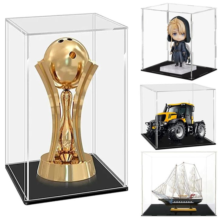 High Transparent Black Bottom Acrylic Display Box Assembly Display Box ...
