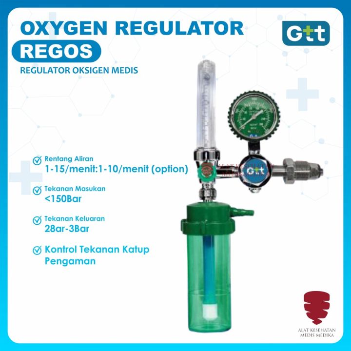 Regulator Oxygen Tabung Oxigen Alat Bantu Pernapasan Oksigen Rumah ...