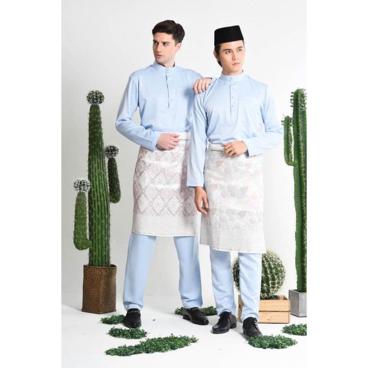 AURAMEN Baju Melayu Kurta Moden 2021 [FREE Sampin] Kualiti Premium Anti ...