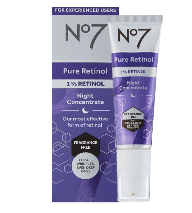 No7 Pure Retinol 1% Night Concentrate 30ml. นัมเบอร์เซเว่น เพียว เรตินอ ...