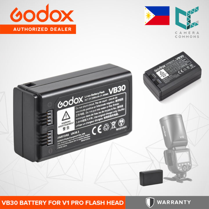 Godox VB30 Battery 7.2V 2980mAh Rechargeable Li-ion for V1 Pro Series ...