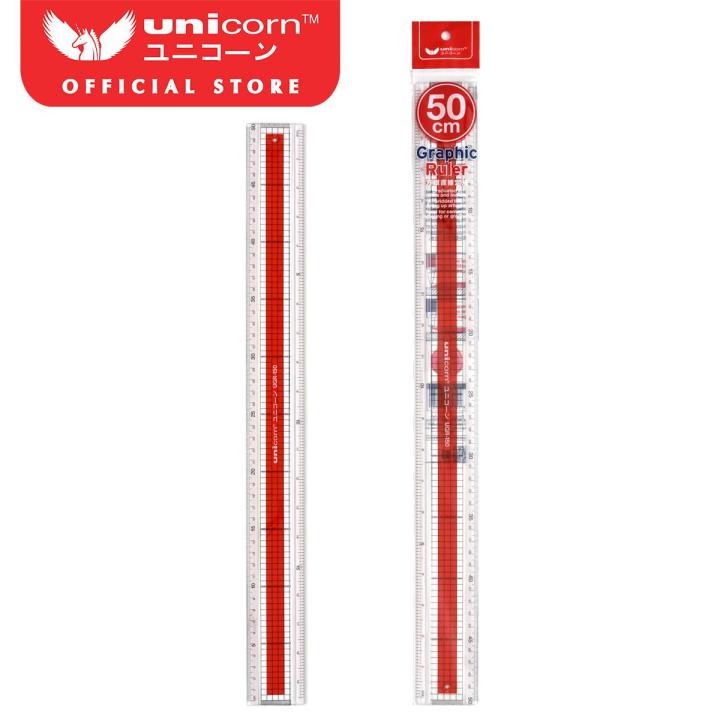 Unicorn Stationery 50cm / 19.5inches Graphic Ruler ( 50cm / 19.5 inches ...