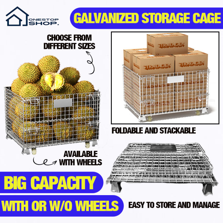 Metal Steel Mesh Wire Warehouse Logistic Stacking Stillage Storage Cage ...