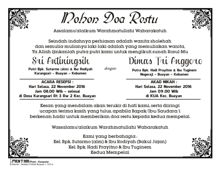 CETAK DAN DESAIN UNDANGAN NASI KOTAK/ UNDAGAN BESEK/ UNDANGAN ...