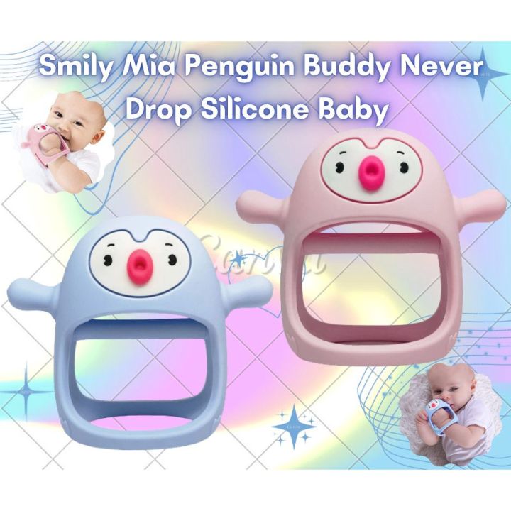 Penguin Buddy Never Drop Silicone Baby Teething Toy for 0-6month ...