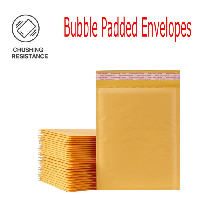 Lightweight Yellow Kraft Bubble Mailer/Padded Envelope Shipping Bags ...