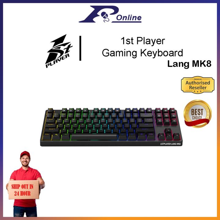 1st Player Lang MK8 | 87-Keys Wired RGB LED Backlit Mechanical Gaming ...