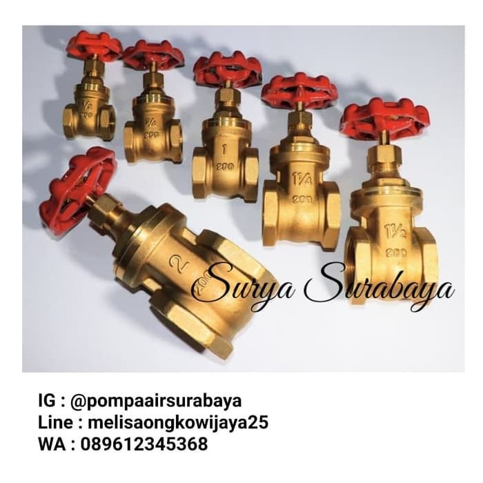 GATE VALVE KUNINGAN ONDA 1/2" / STOP KRAN ONDA PUTAR KUNINGAN | Lazada Indonesia