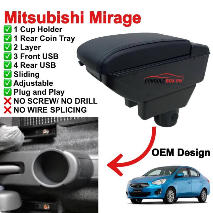 Mirage G4/HB Armrest Console Box Premium Quality 2014-2024 | Lazada PH