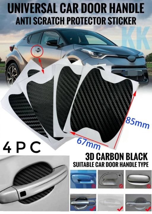 4PC Car Door Handle Bowl Sticker Car Door Handle Cup Protector Sticker ...