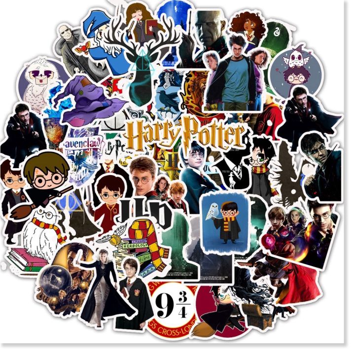 Sticker Set 50 Hình Dán Trang Trí Hình Nhân Vật Trong Phim Harry Potter ...