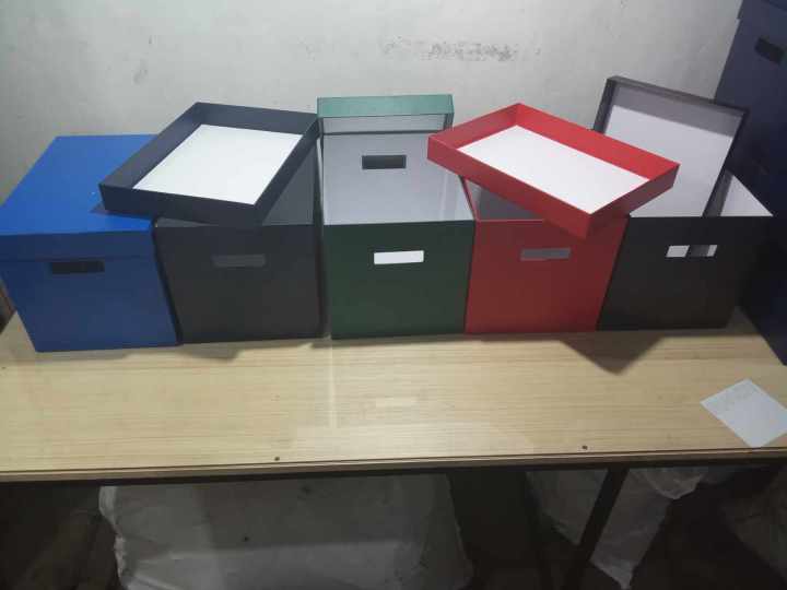 New Colorful Plastic Storage Boxes with Pockets, Durable Cube Shape, 15 ...