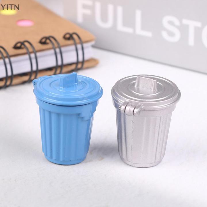 YITN Miniature Toy Model Scene Doll House Accessories Mini Wooden Trash ...