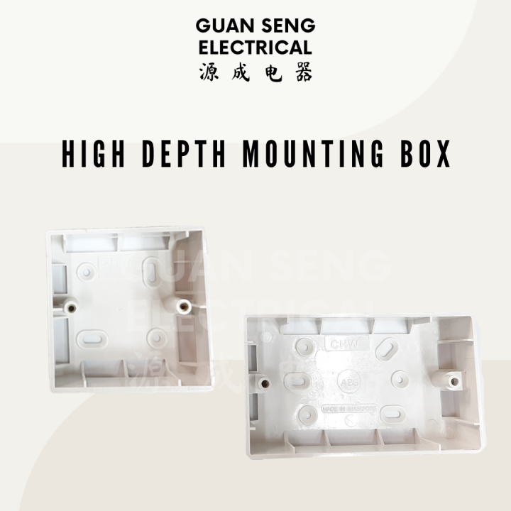 48mm 1 Gang 2 Gang Surface Mounting Box White | Guan Seng Electrical ...