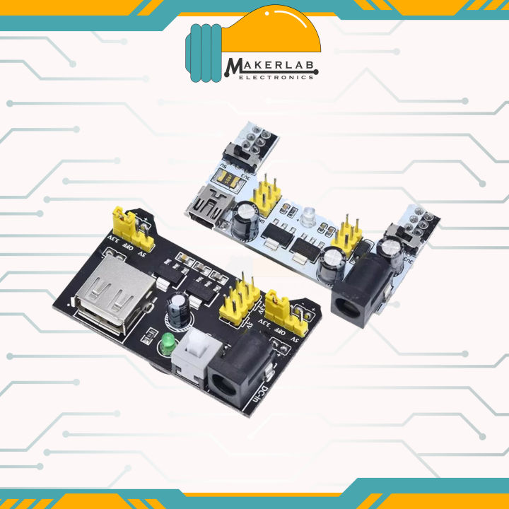 MB102 Solderless Breadboard Power Supply Module for Arduino 3.3V 5V ...