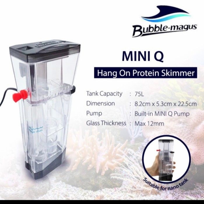Bubble magus mini Q protein skimmer hang on skimmer nano tank | Lazada ...