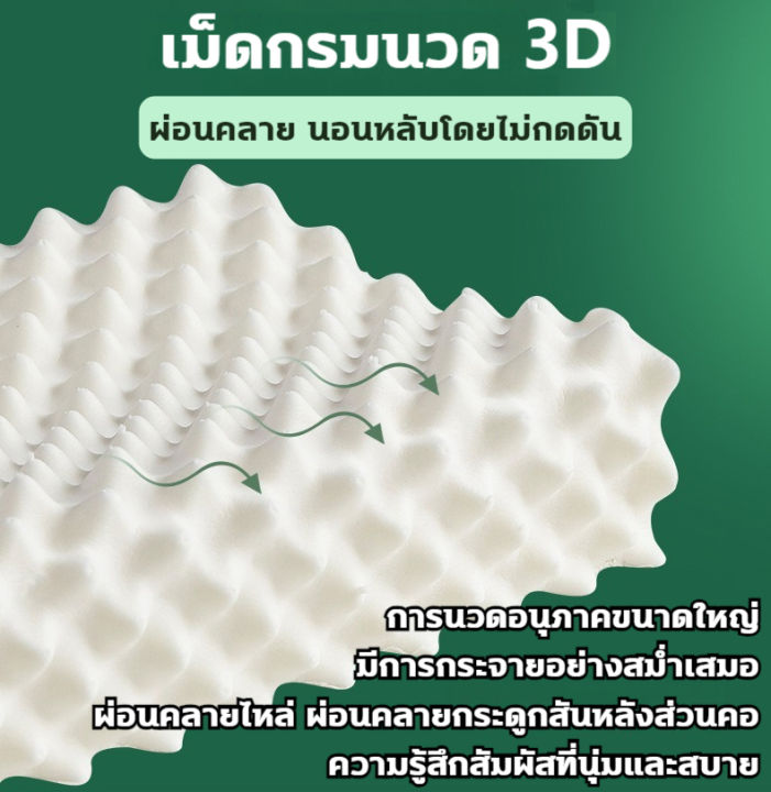 BlueWhite หมอนยางพารา รุ่น Double Slopes ลดกรน แก้ปวดคอ กันไรฝุ่น จัด ...