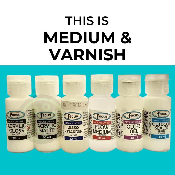Focus Medium and Varnish - Acrylic Matte Varnish / Acrylic Gloss ...