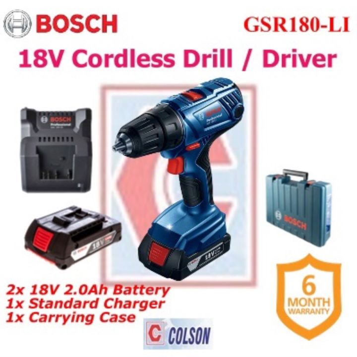 Year Promo Bosch 18V GSR180-LI Cordless Drill/Driver GSR 180-LI GSR 180 ...
