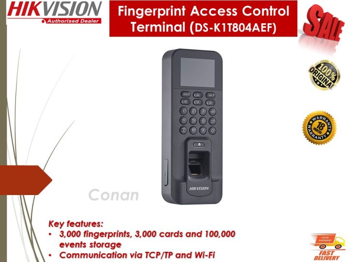 HIKVISION DS-K1T804AEF Fingerprint & Time Attendance WiFi Door Access ...