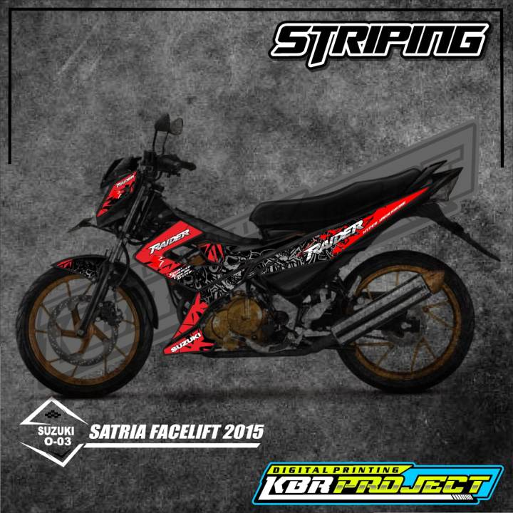 Stiker SATRIA facelift striping SATRIA motor SUZUKI motor sticker ...