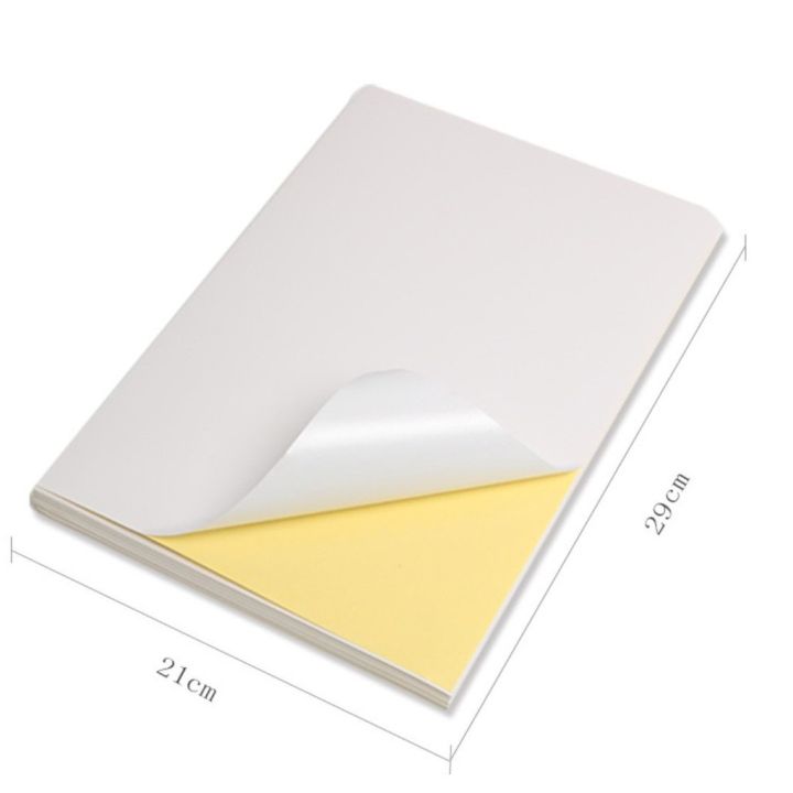 A4 Size Matte Sticker Paper Glossy Sticker for Printing 100 Sheets ...