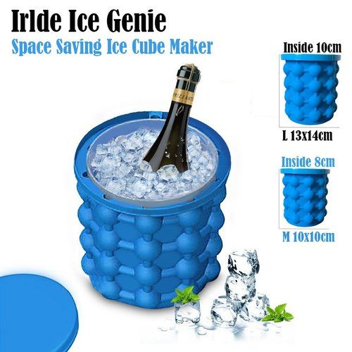 OFFICIAL - Ice Cube Maker Genie Silicone Food Grade BPA Free Ice Bucket ...