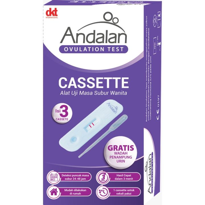 Andalan Ovulation Test Isi 3 Cassette - Tes Kesuburan, Alat Tes Masa ...