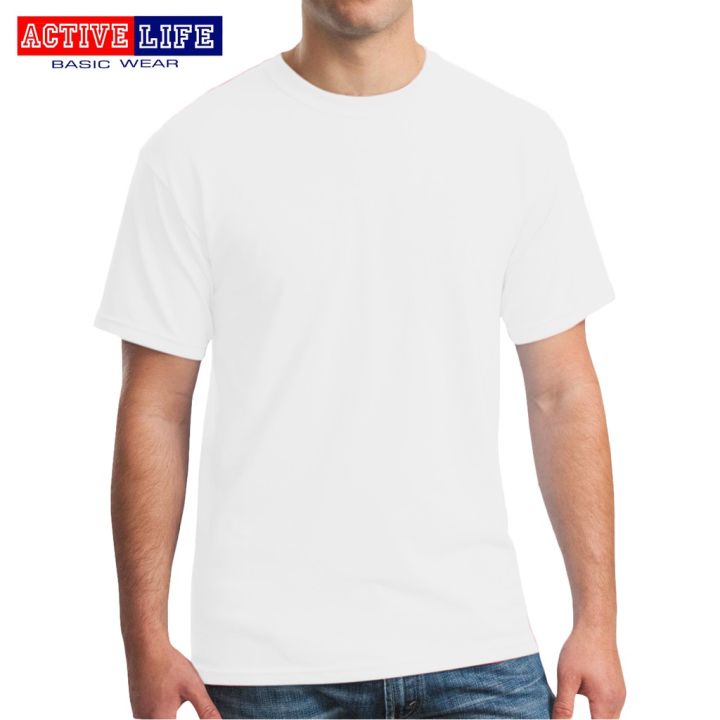 Active Life Round Neck Plain T-Shirt unisex (Adult and Kids) Basic Tees ...