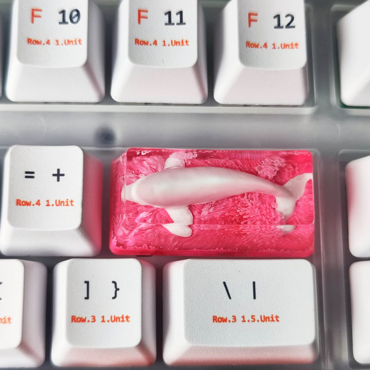 For Mechanical Keyboard 2U Whale Backspace Resin Key Cap Handmade ...
