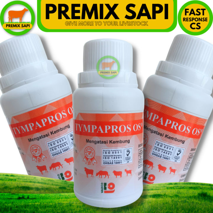 TYMPAPROS OS 100ml - Obat kembung sapi kuda kerbau kambing domba ...
