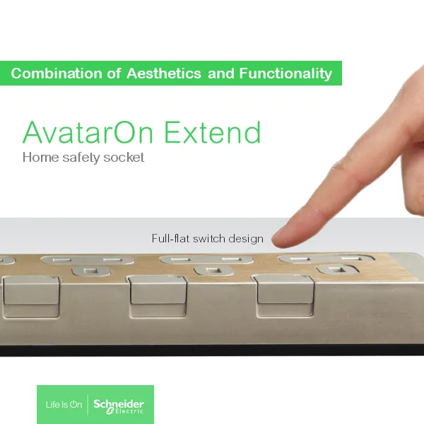 Schneider Electric AvatarOn Extend Trailing Socket 13A with USB 3 meter ...