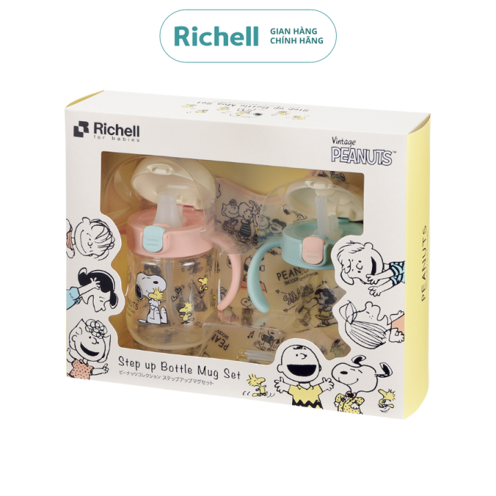 Bộ bình tập uống nâng cấp kèm yếm RICHELL TLI phiên bản SNOOPY | Baby | Lazada.vn