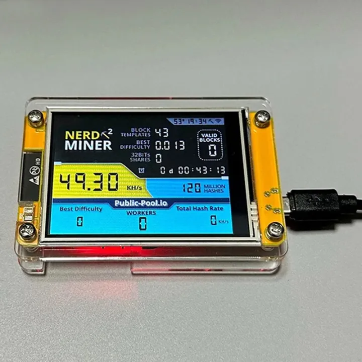 5X New Nerdminer V3 2.8-Inch BTC Solo Lottery Nerd Miner Crypto Solo ...