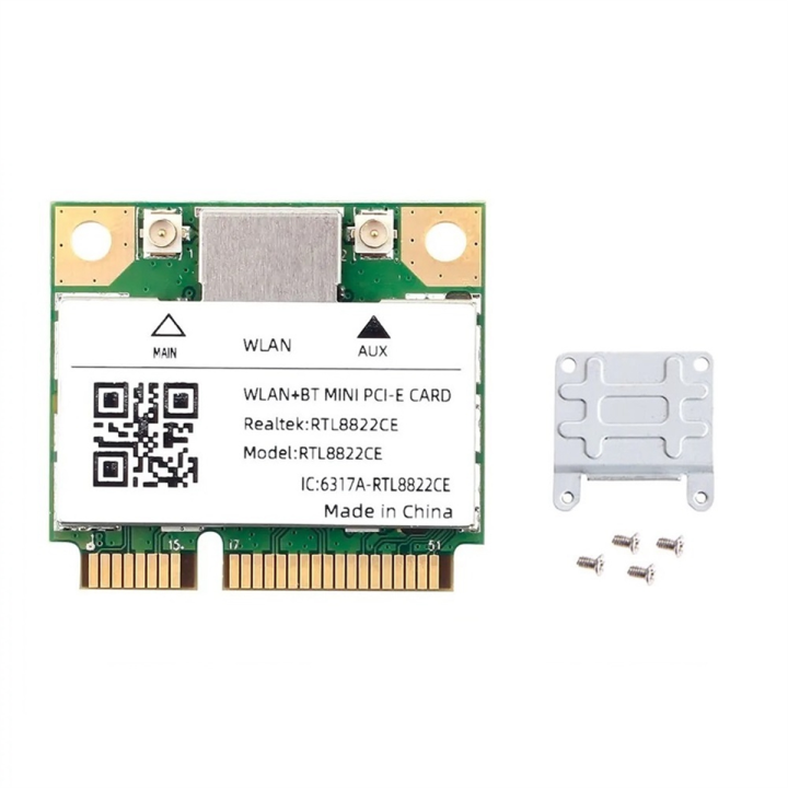 Dual Band Mini Pcie RTL8822CE 1200Mbps WiFi Card Bluetooth 5.1 802.11ac ...