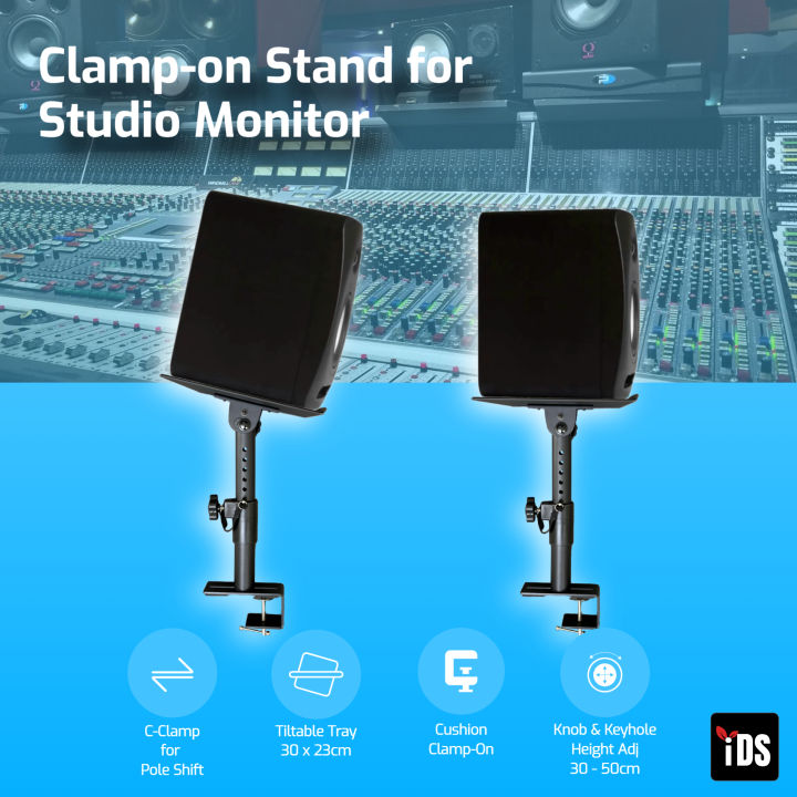 iDS Desktop Clamp-On Studio Monitor Stand Speaker Stand Suitable for ...