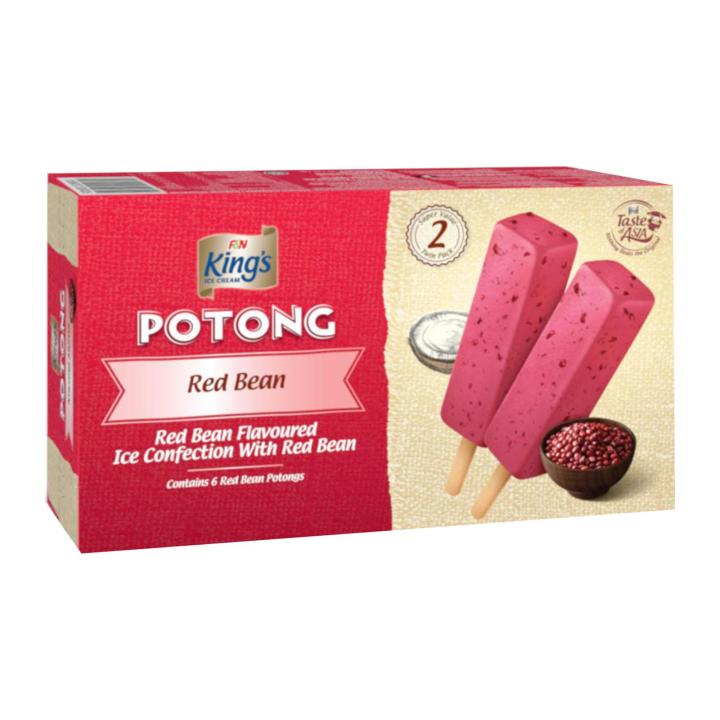 King's Potong Red Bean Flavoured Ice Confection - Frozen [Packaging May ...