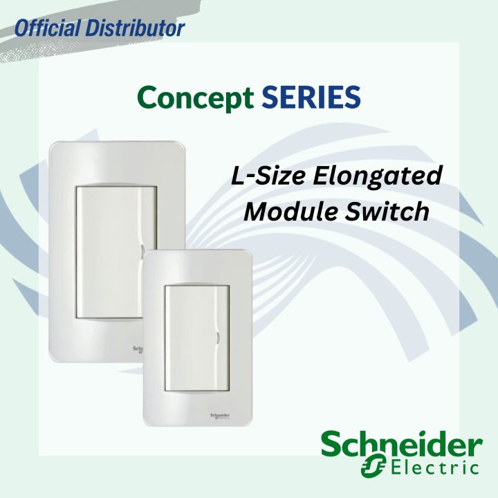 Schneider Concept 16A 250V 1 Gang Elongated Switch Module 1 or 2 Way ...