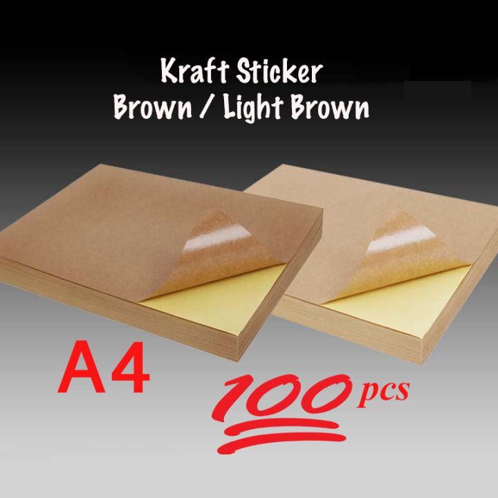 (100 Lembar) Stiker Kulit Sapi A4 Folio F4 Dapat Dicetak 210 x 297MM ...