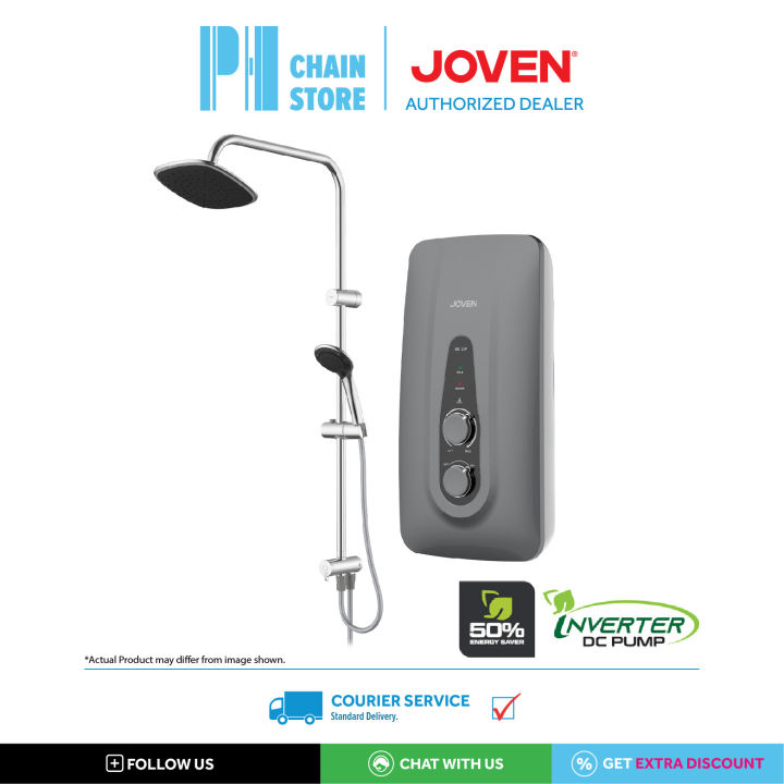 JOVEN SB11iP-RS DC PUMP INSTANT WATER HEATER WITH RAIN SHOWER (DARK GREY) | Lazada