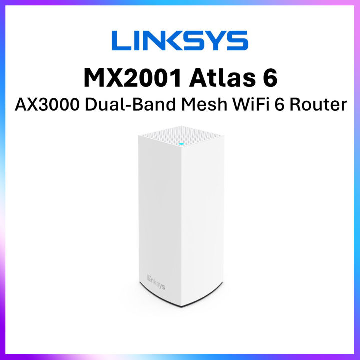 Linksys Atlas 6 MX2001 Dual Band AX3000 Mesh WiFi 6 System Router (1-Pack) | Lazada Singapore
