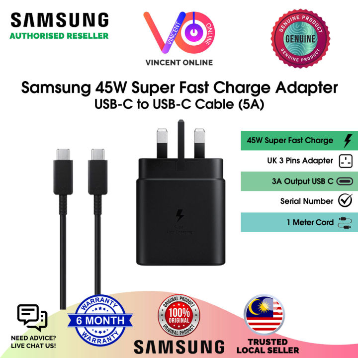 Super Fast Charging 45W Travel Adapter with 5A Type-C to Type-C Cable ...