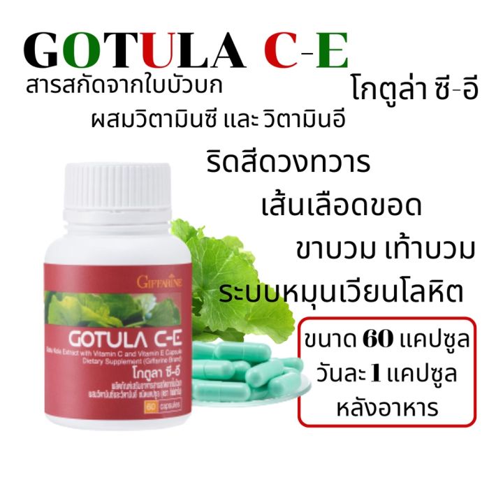 ใบบัวบก กิฟฟารีน โกตูล่า ซี-อี Gotula C-E GIFFARINE ริดสีดวง เบาหวาน ...