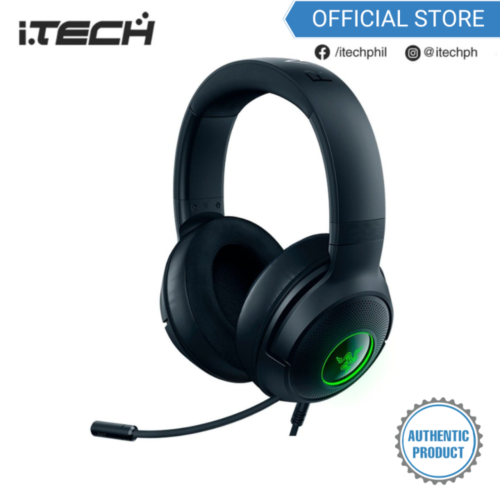 Razer Kraken V3 X Wired USB Gaming Headset with Chroma RGB Lighting ...