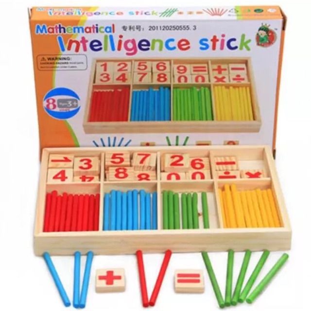 Intelligence Stick Wooden digital counting stick learning box | Lazada PH