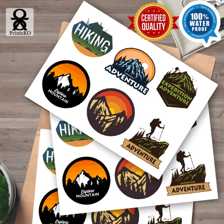 High Quality Waterproof Vinyl Sticker with Mountains - Mt. logos Design ...