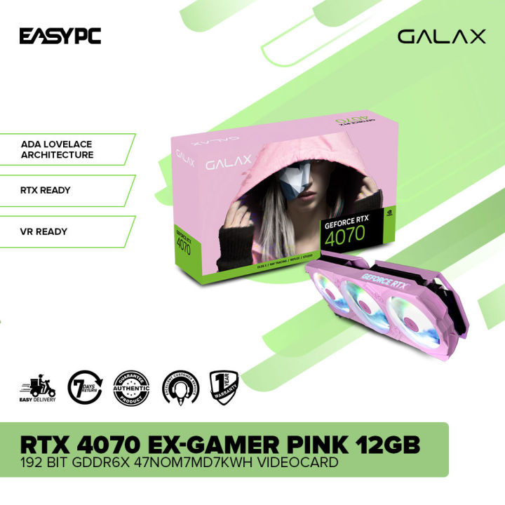 EasyPC | Galax GeForce RTX 4070 EX-Gamer PINK 12GB 192 BIT GDDR6X ...