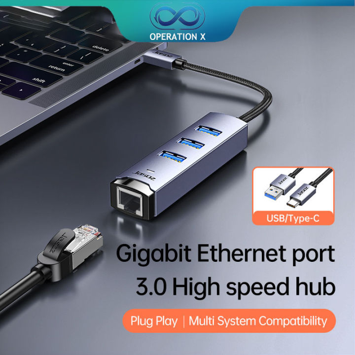 OPERATION X USB C HUB to RJ45 Ethernet Type C USB Ethernet Lan Adapter ...