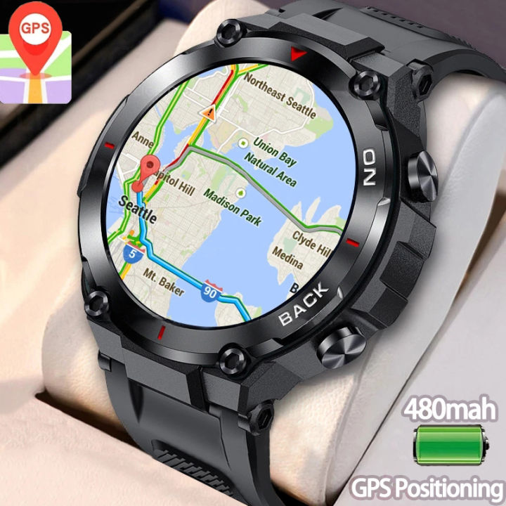 LIGE GPS New Smart Watch Men Outdoor Sports Fitness Bracelet Blood ...