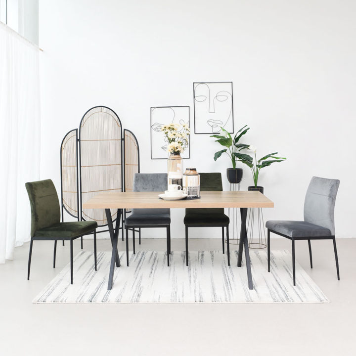 INFORMA MELSTONE DEMI SET MEJA MAKAN 4 KURSI - HIJAU | Lazada Indonesia